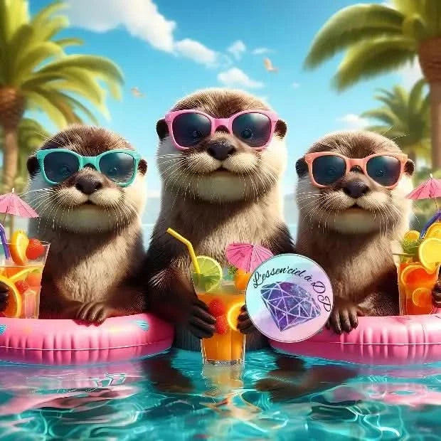 Diamond Painting Otters Pool Party – L'essen'ciel à DP